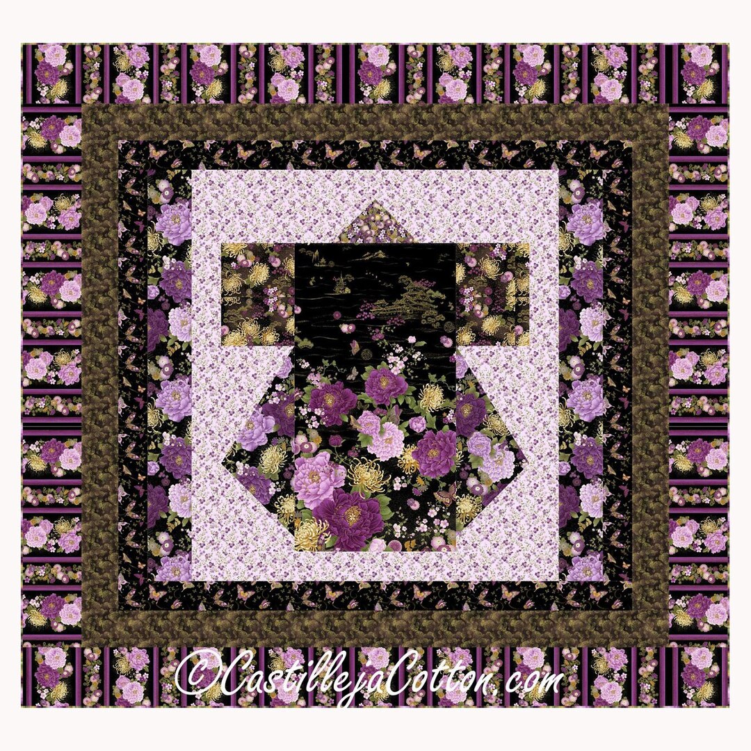 Panel Kimono King Quilt Pattern PDF Quilt Pattern-diane Mcgregor-castilleja Cotton-timeless ...
