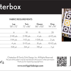 CHATTERBOX Quilt Pattern-swirly Girls Quilt Pattern-pieced Quilt ...