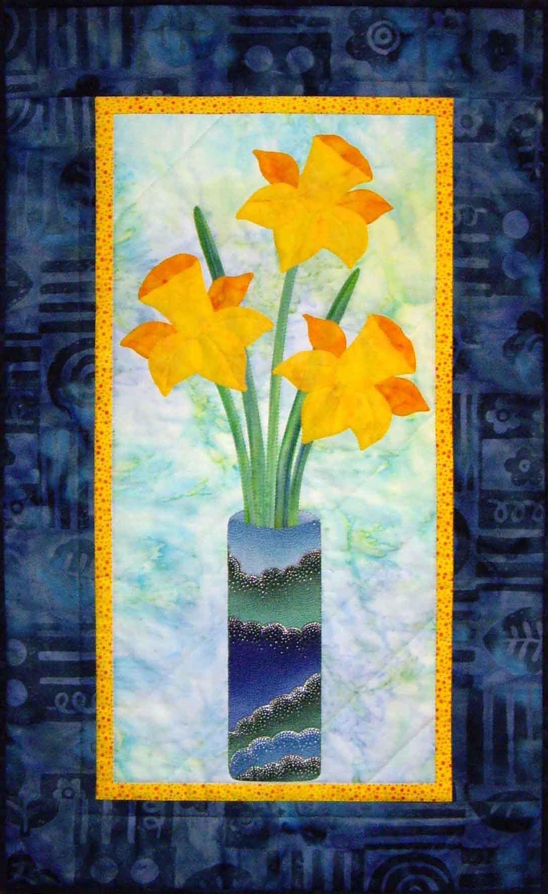 Daffodil Flowers Quilt Pattern: Spring Wall Hanging (PDF Pattern) - Etsy