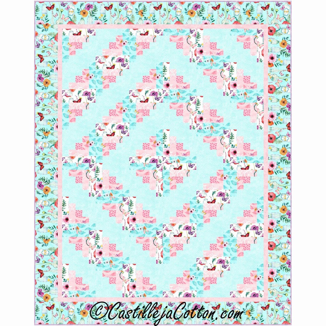 Monet Lap Log Cabin Quilt Pattern PDF Quilt Pattern-diane Mcgregor ...