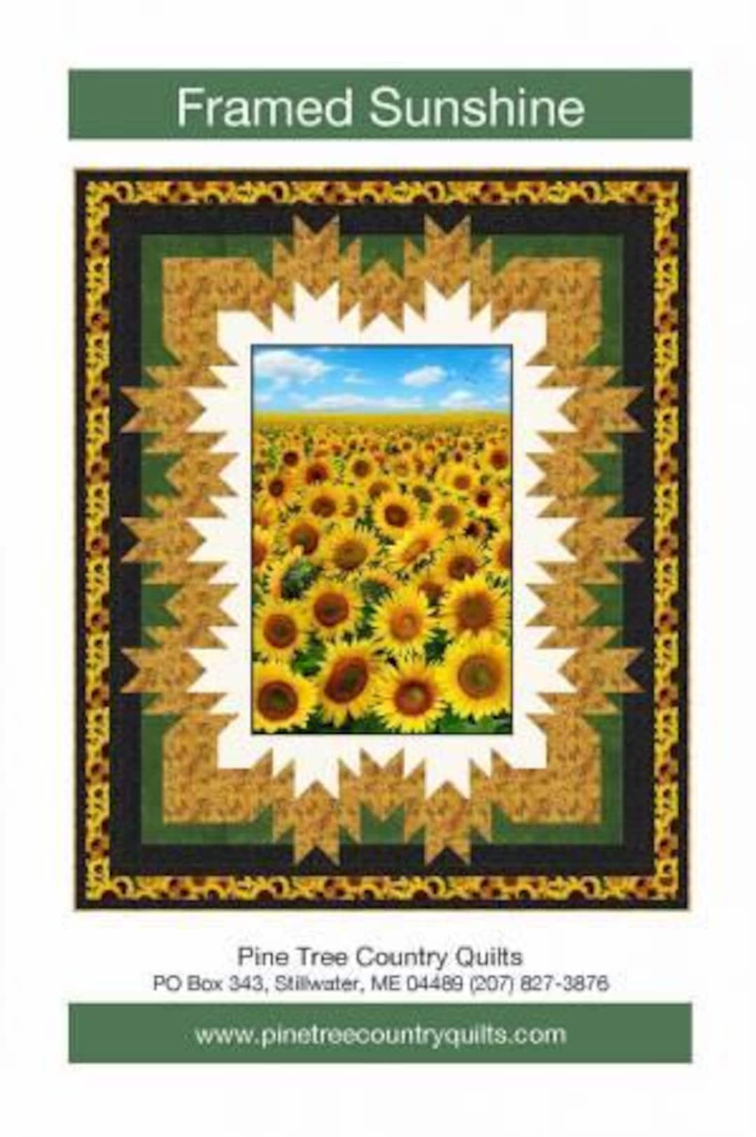 Framed Sunshine Quilt Pattern PDF Quilt Pattern-pine Tree Country ...
