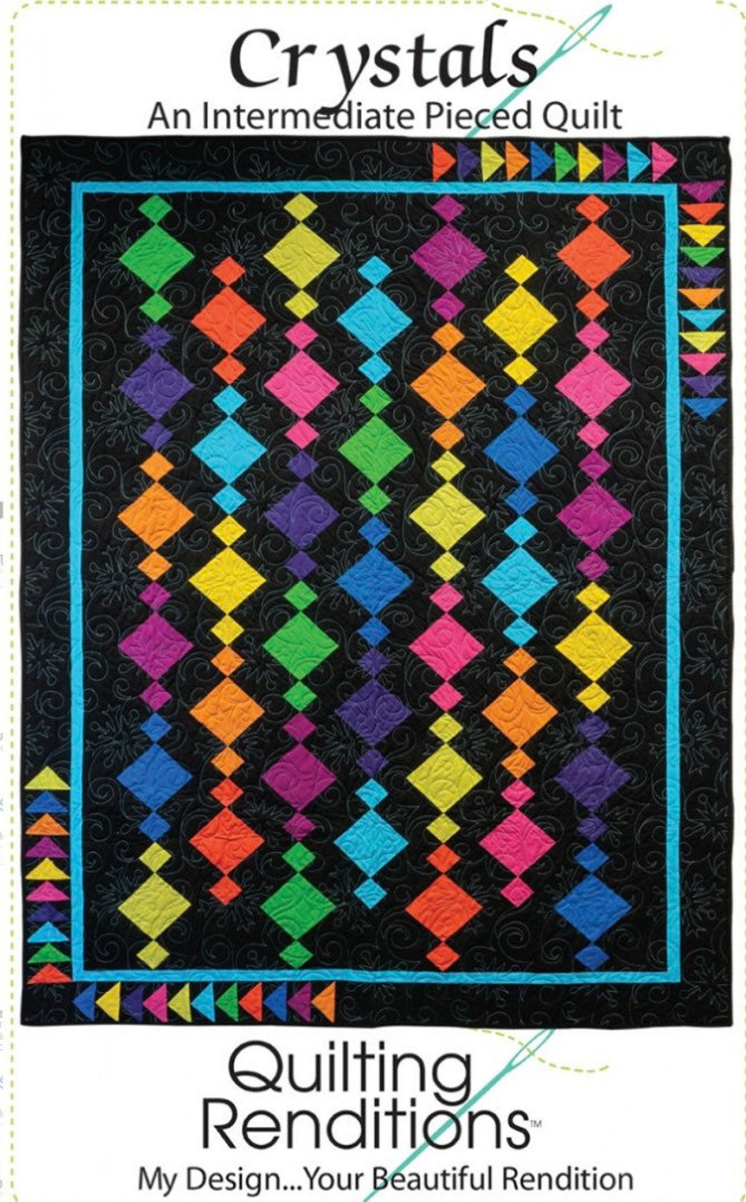 Crystals Quilt Pattern-quilting Renditions-pieced Quilt Pattern - Etsy