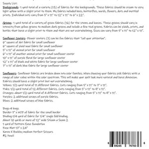 Sunflowers-collage Quilt Pattern-laura Heine-fiberworks - Etsy