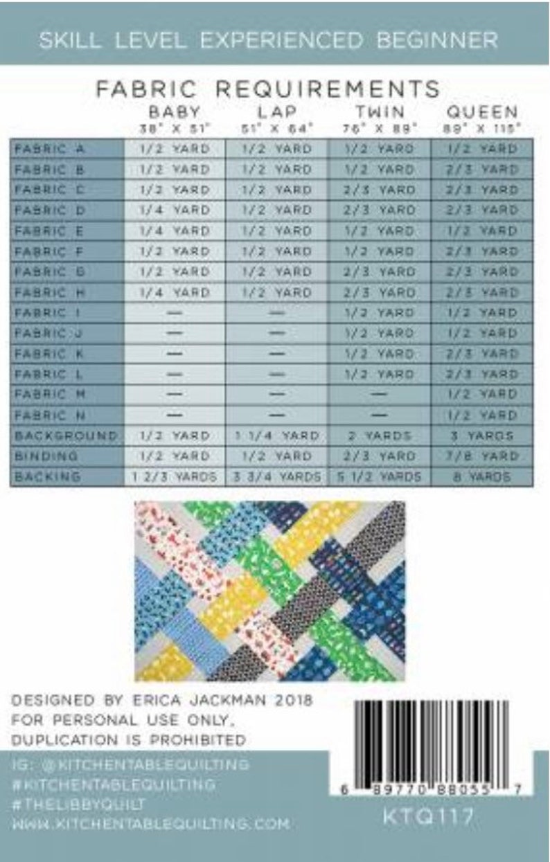 The Libby Quilt Pattern-kitchen Table Quilting-erica Jackman - Etsy