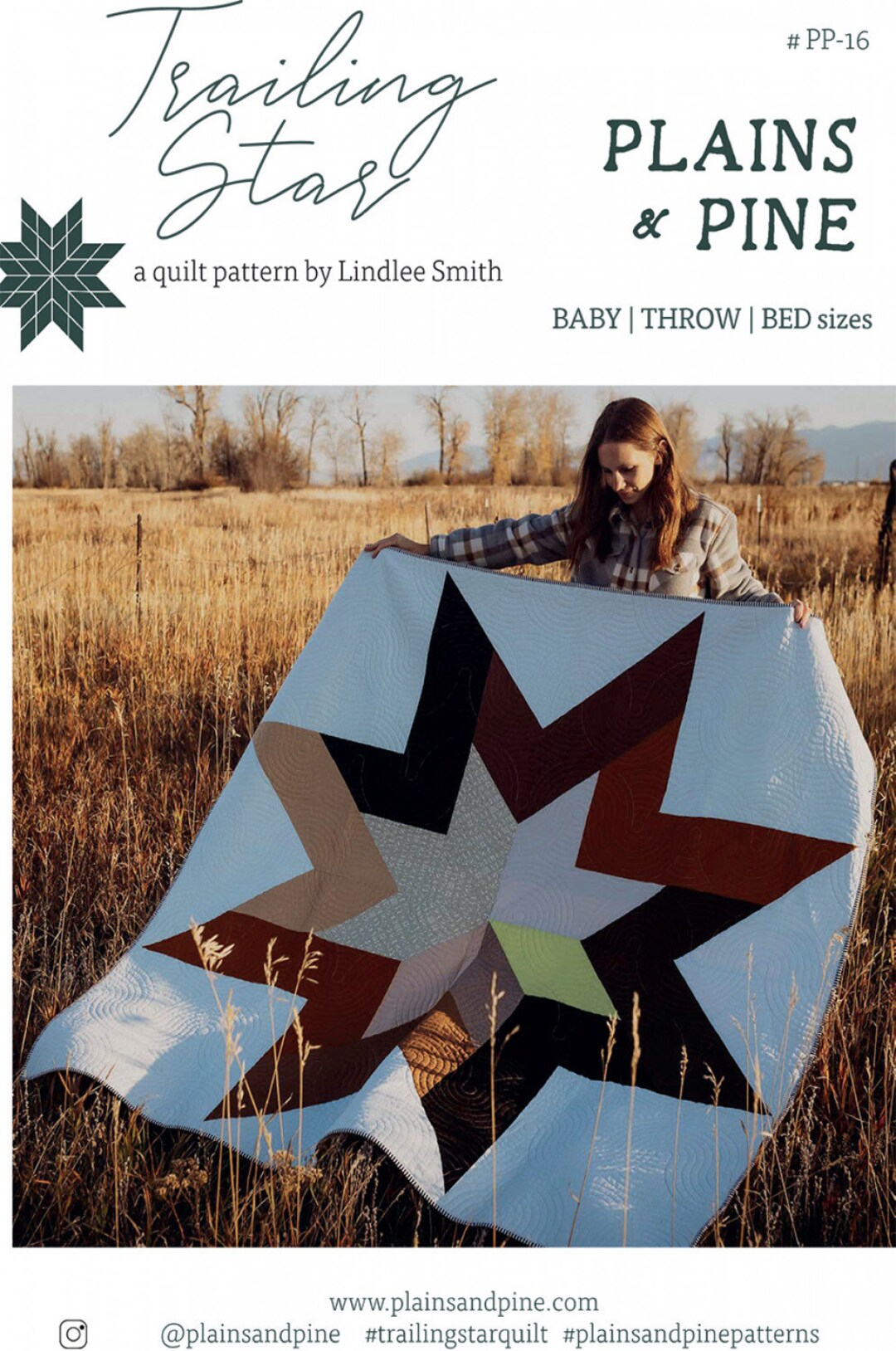 Trailing Star Quilt Pattern by Plains and Pine Lindlee Smith - Etsy
