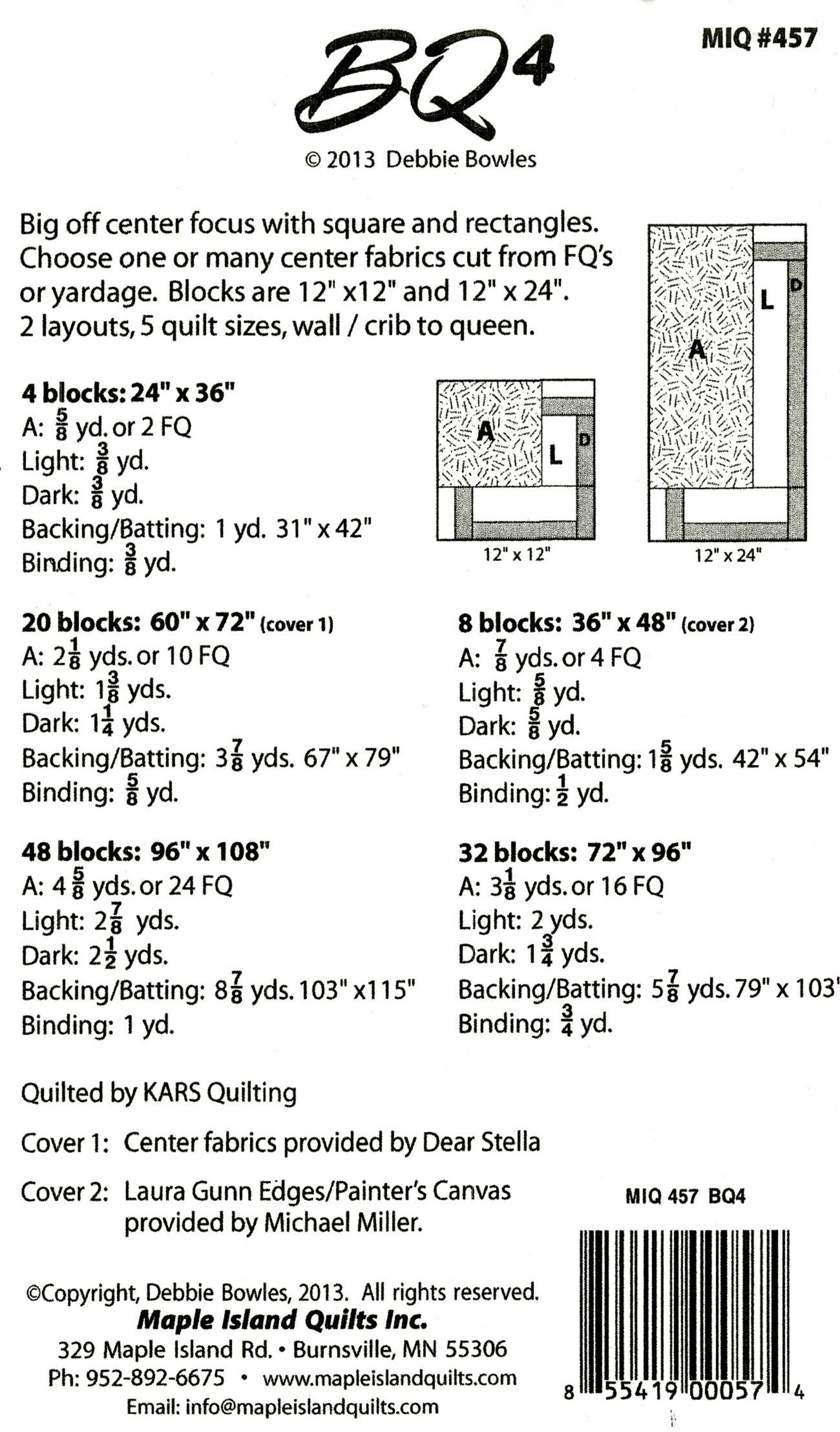 BQ4 Quilt Pattern-maple Island Quilts-large Block Quilt - Etsy
