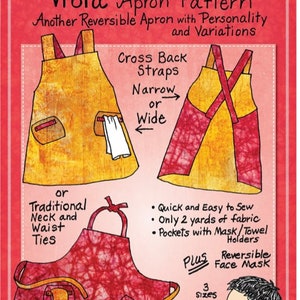 Viola Apron Pattern-mary Mulari Designs-kitchen Apron Pattern - Etsy
