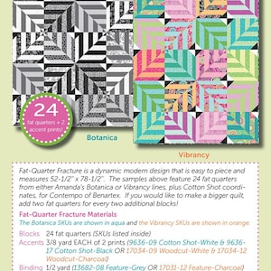 Fat Quarter Fracture Quilt Pattern-amanda Murphy Designs Quilt Pattern-amanda Murphy Quilt ...