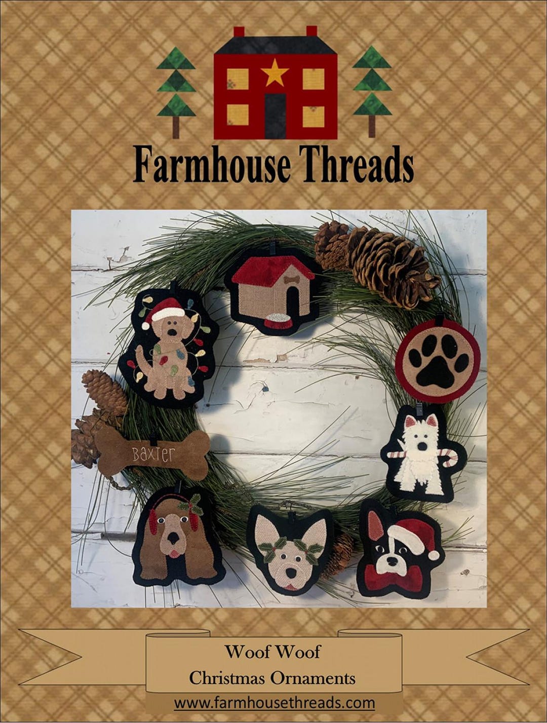 Woof Woof Ornaments Pattern-farmhouse Threads Inc-rhonda Mccray-wool ...