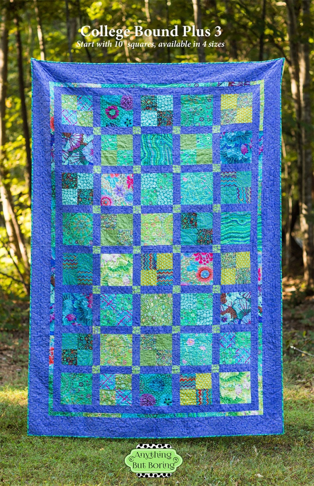 College Bound Plus 3 Quilt Pattern by Anything but Boring Janice Pope ...