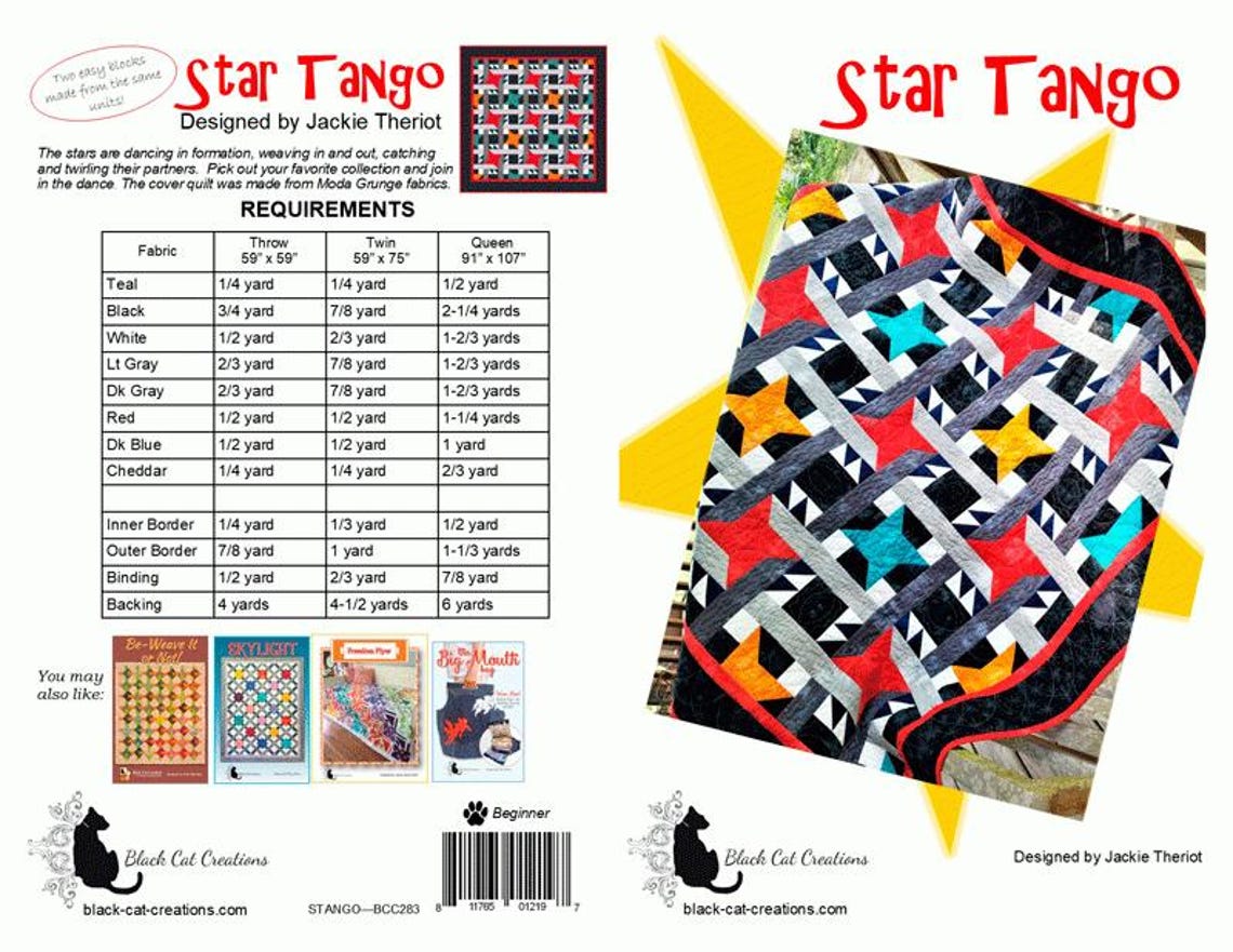 Star Tango Quilt Pattern PDF Quilt Pattern-pieced Quilt Pattern by ...