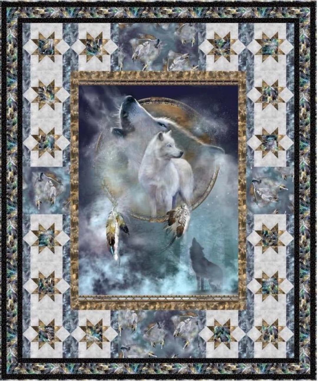 Wolf Song Quilt Pattern PDF Quilt Pattern-pine Tree Country Quilts ...