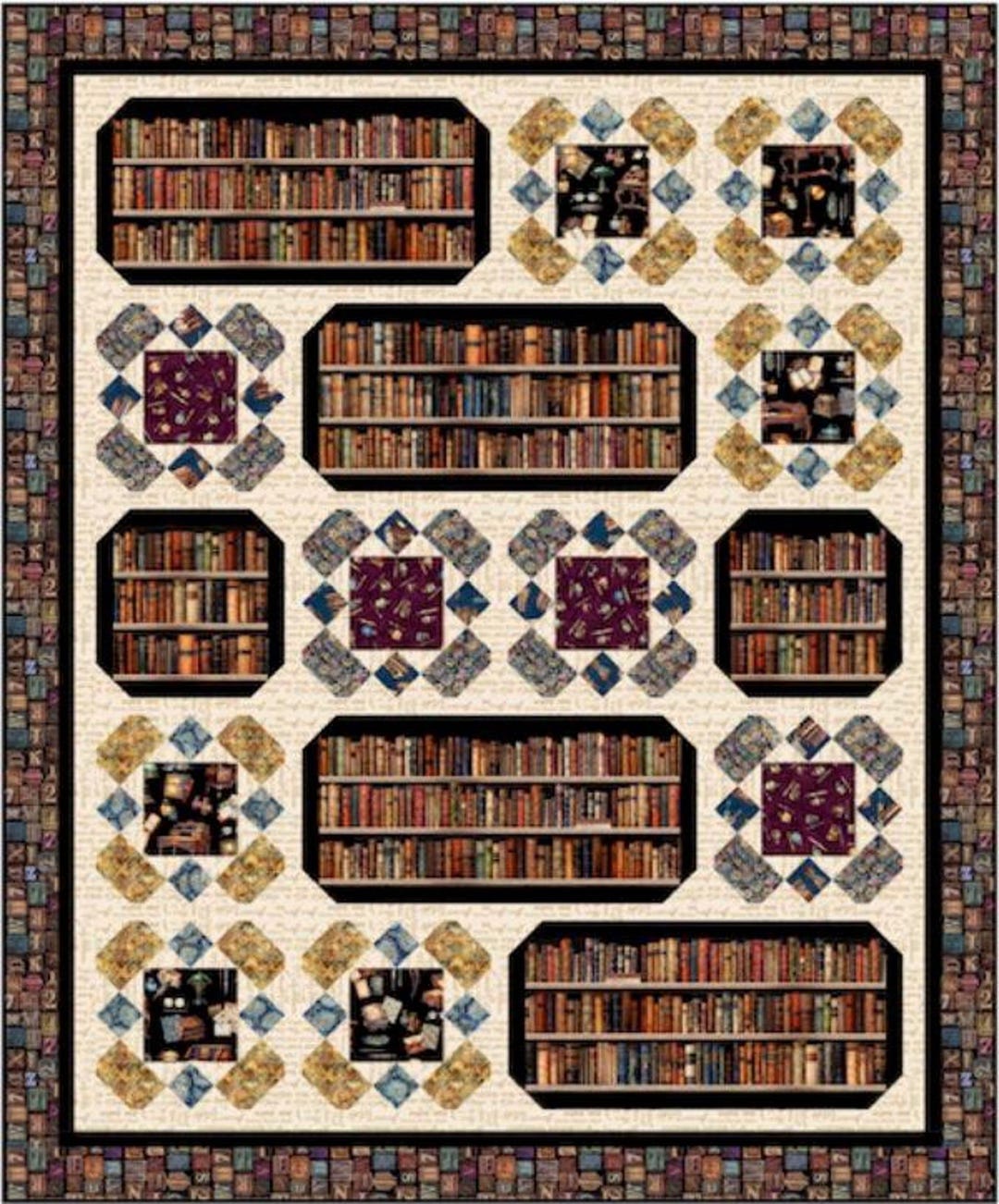 Book Lover's Oasis PDF Quilt Pattern-pine Tree Country Quilts-sandy ...