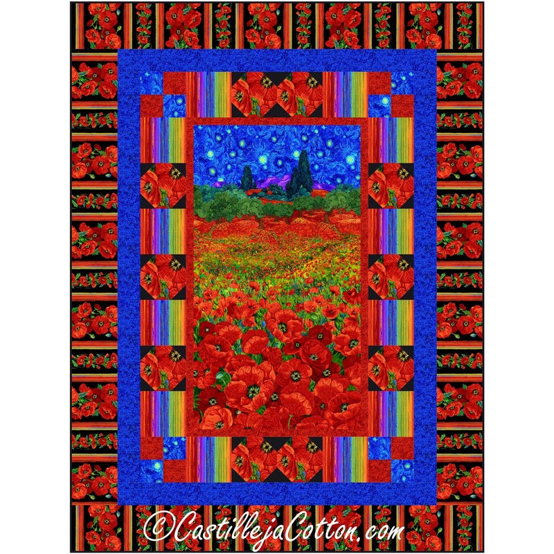 Poppy Quilt Pattern - Etsy