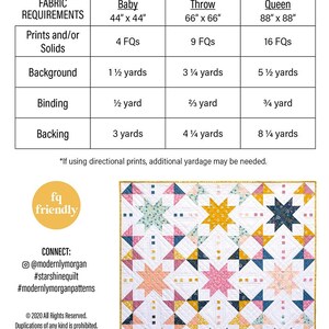 Starshine Quilt Pattern-modernly Morgan-scrap Friendly Quilt Pattern - Etsy