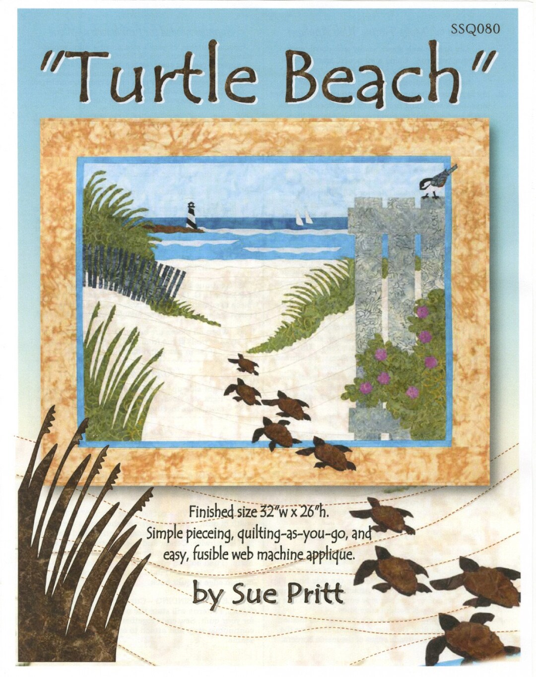 Turtle Beach Quilt Pattern by Sweet Season Quilts-sue Pritt - Etsy