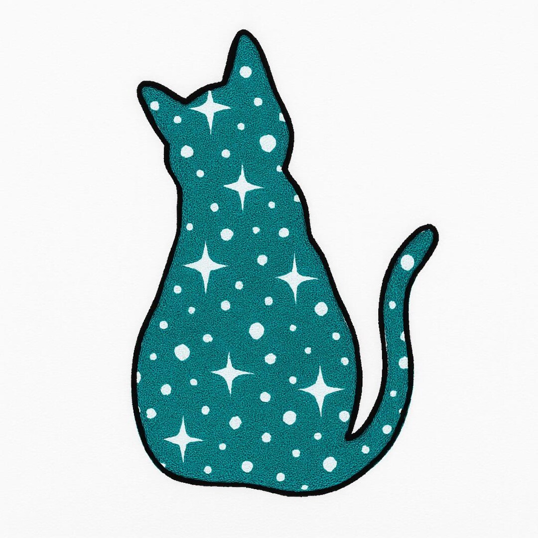 Sitting Cat Applique Template: Printable PDF Pattern (instant Download ...