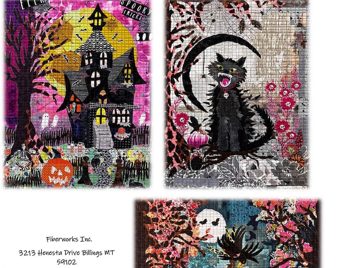 Teeny Tiny Collage Pattern Group #13 Haunted House, Scaredy Cat ...