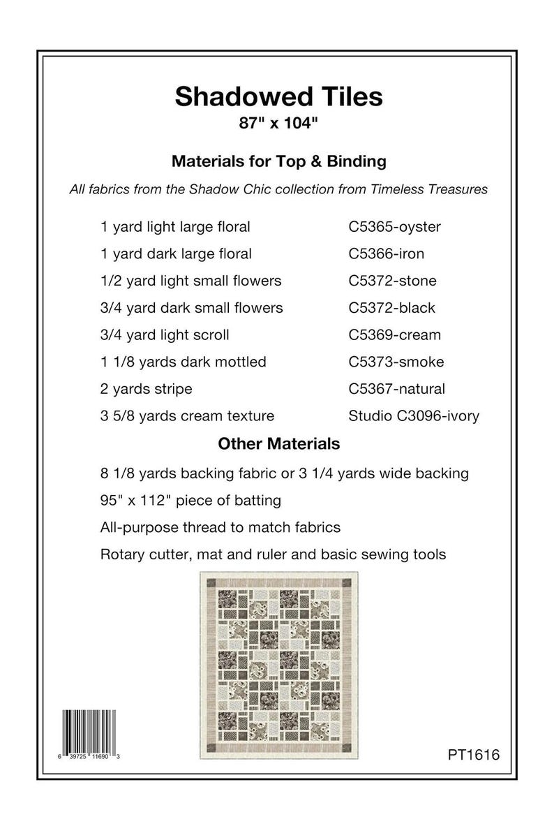 Shadow Tiles Quilt Pattern: Pieced Floral Design (shipped Pattern) - Etsy