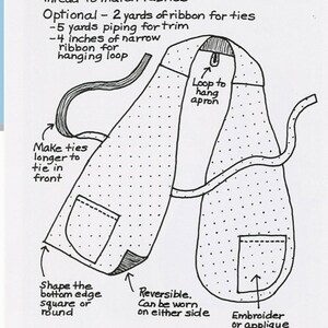 Wrap Front Apron Pattern-mary Mulari Designs-kitchen Apron Pattern - Etsy
