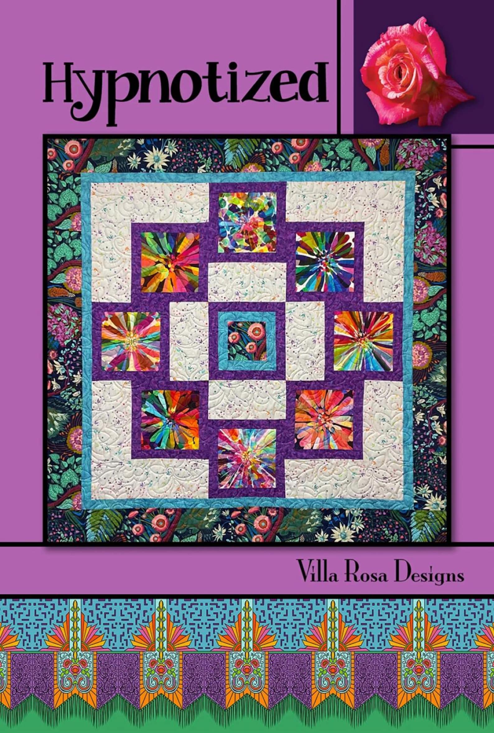 Hypnotized Quilt Pattern: Villa Rosa Instant Download (PDF Pattern) - Etsy