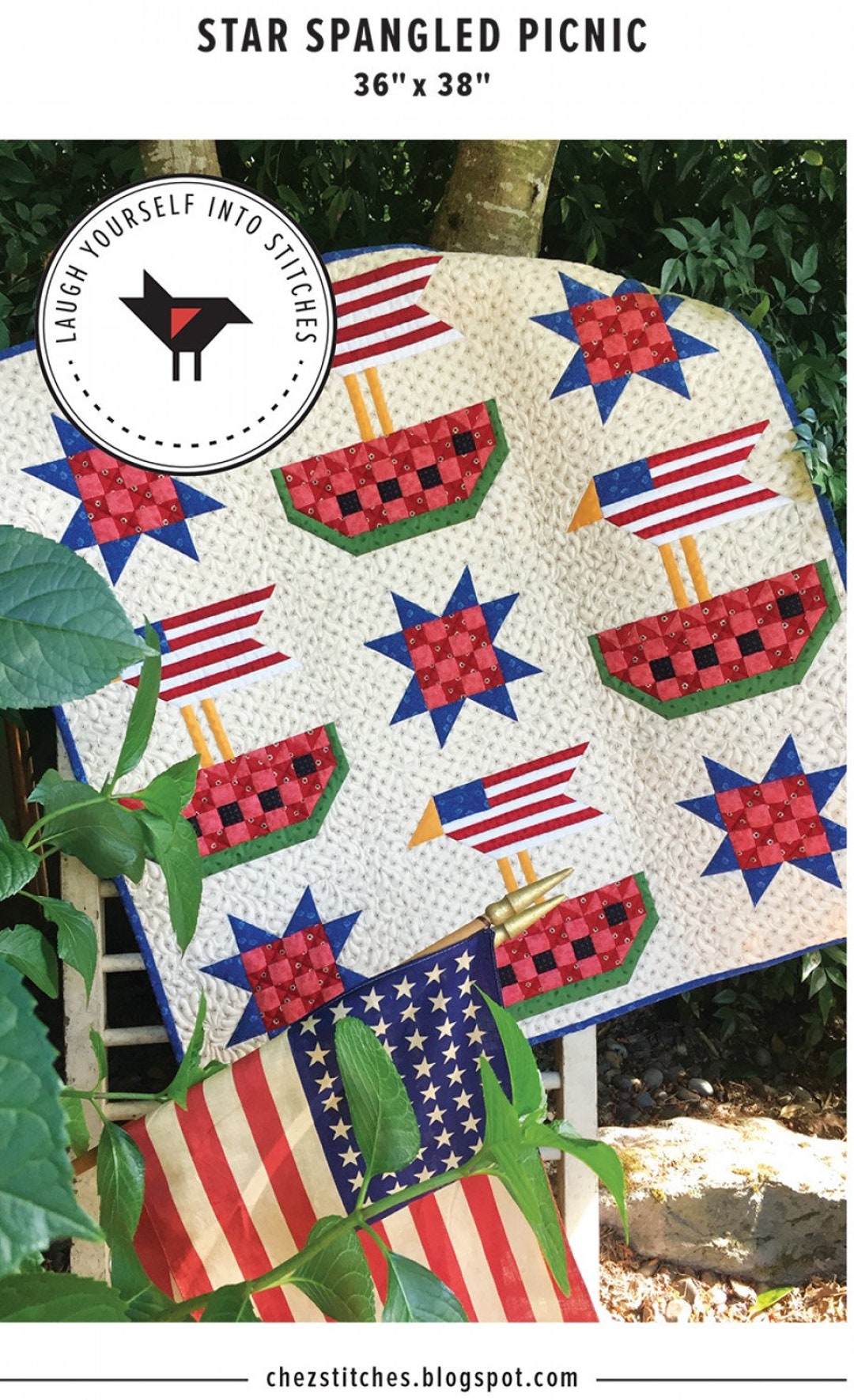 Star Spangled Picnic-quilt Pattern-laugh Yourself Into Stitches-karen ...