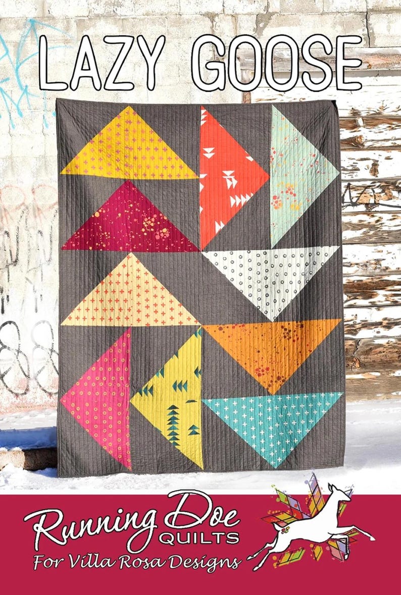 Lazy Goose Quilt Pattern: Modern Triangle Design (PDF Pattern) - Etsy