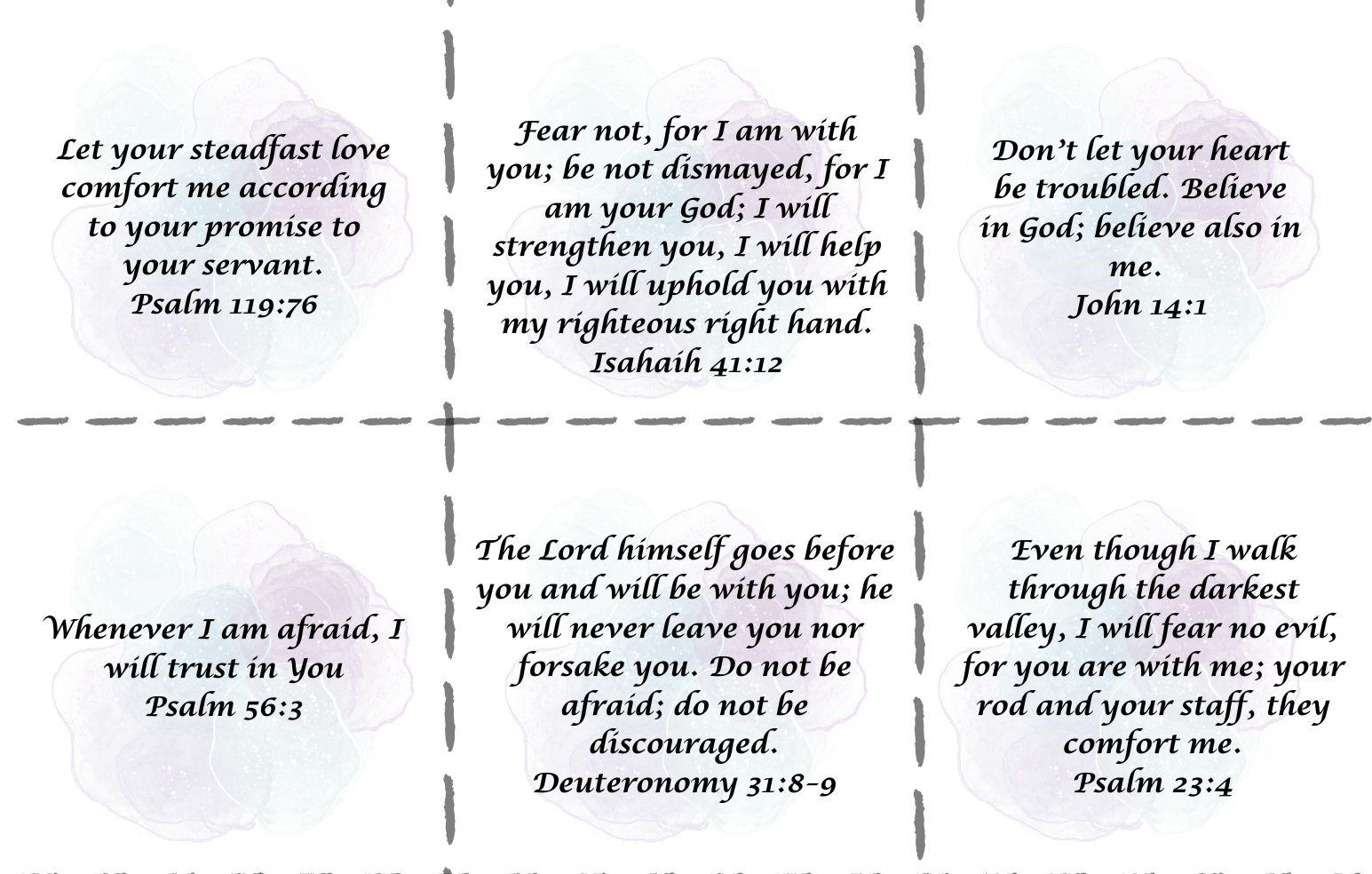 Pocket Prayer Quilt Scripture Cards: Printed Bible Verses - Etsy