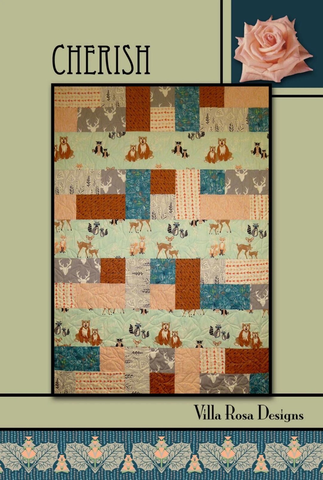 Cherish Quilt Pattern: Villa Rosa Woodland Patchwork (PDF Pattern) - Etsy