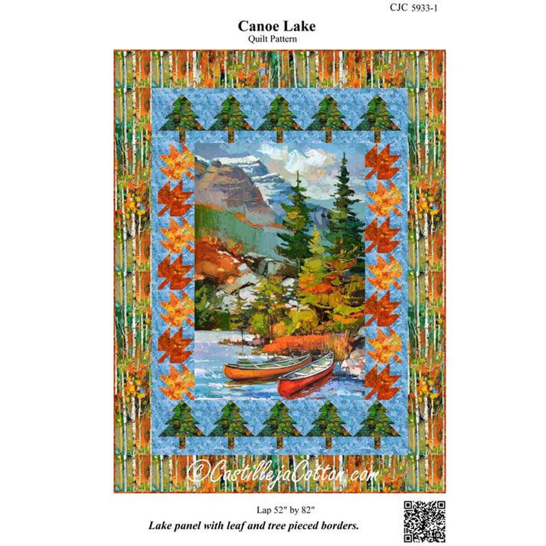 Canoe Lake PDF Quilt Pattern-downloadable Quilt Pattern-panel Quilt ...