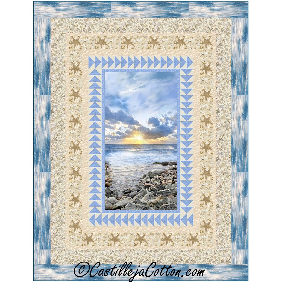 Sandy Beach Twin Panel Quilt Pattern PDF Quilt Pattern-diane Mcgregor-castilleja Cotton - Etsy