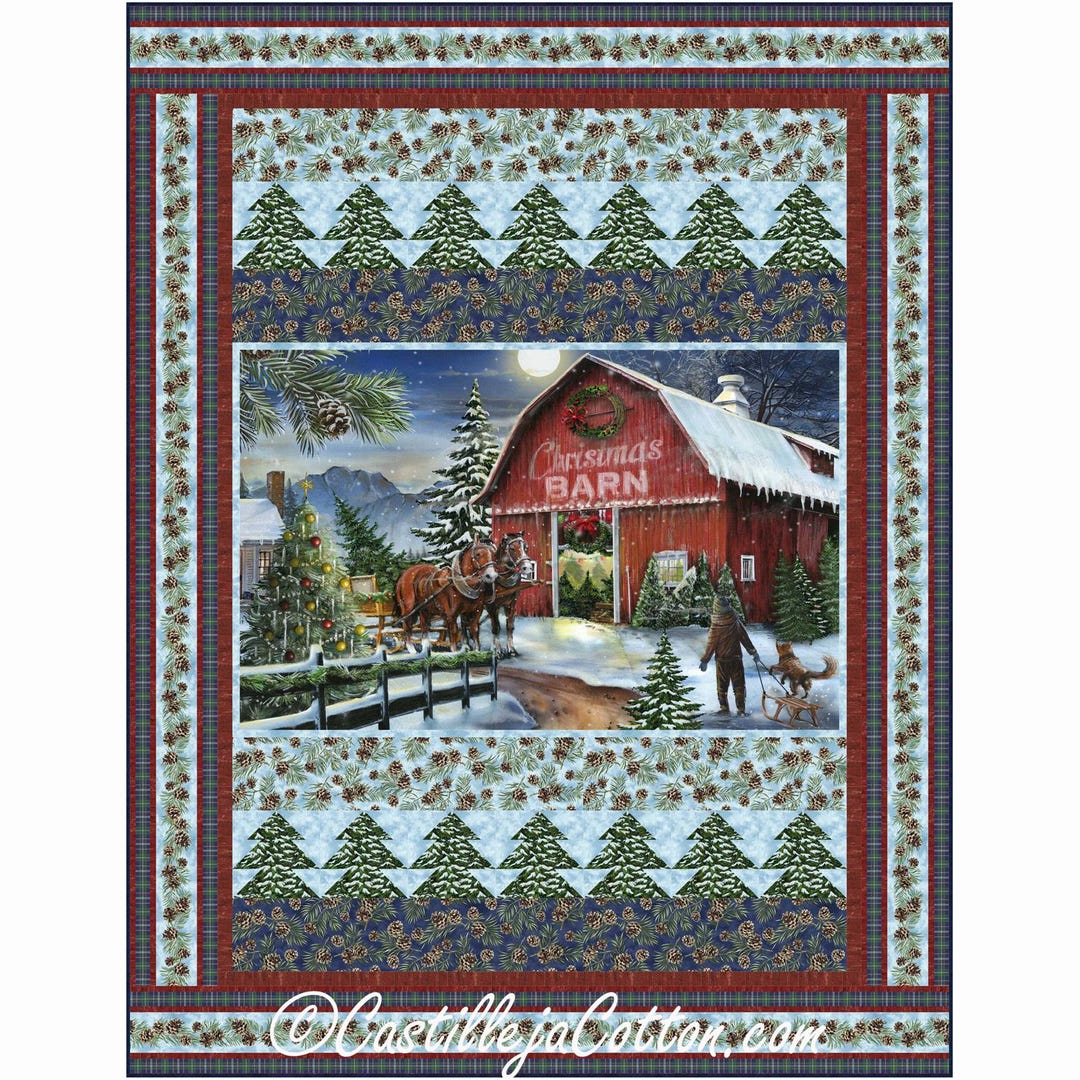 Christmas Barn Panel Quilt Pattern PDF Quilt Pattern-diane Mcgregor ...