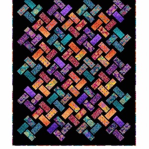 Eclectica Spinning Quilt Pattern: 56" X 69.5" Throw - Etsy