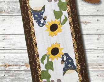 Home With a Fall Gnome Table Runner Pattern by Patch Abilities - Etsy