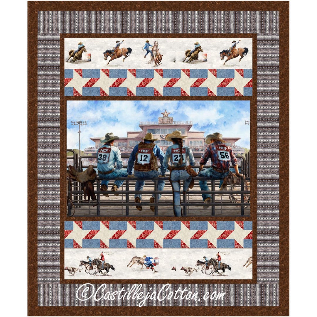Watching the Rodeo Panel Quilt Pattern PDF Quilt Pattern-diane Mcgregor ...