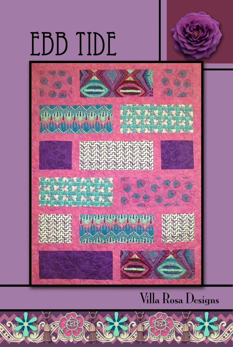 Ebb Tide Quilt Pattern: Villa Rosa PDF Download (47x61 Inches) - Etsy