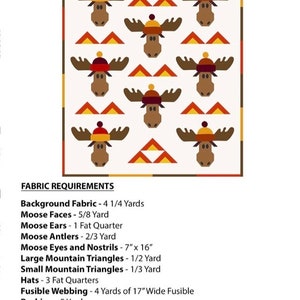 Chocolate Moose Quilt Pattern-holiday Quilt Pattern-cotton Street ...