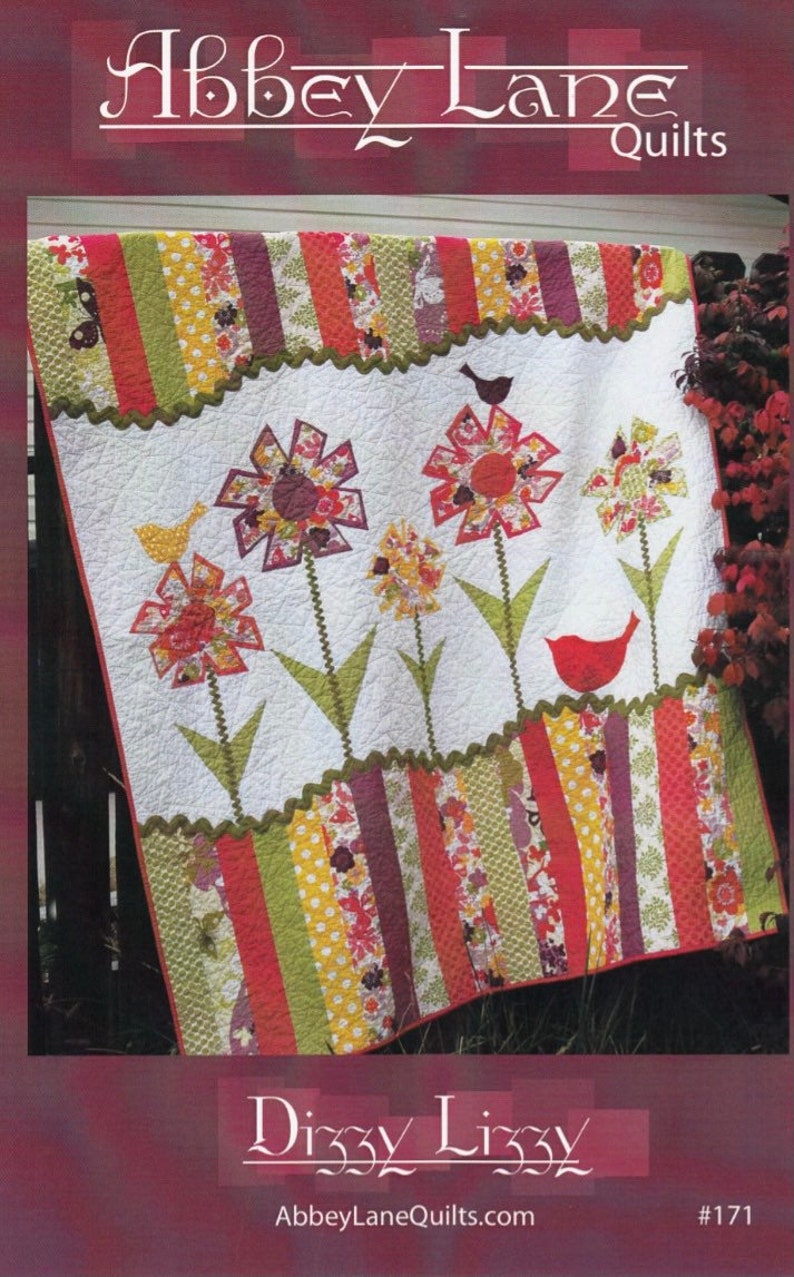 Dizzy Lizzy Quilt Pattern-abbey Lane Quilts-flower Quilt | Etsy