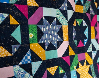 Starshine Quilt Pattern-modernly Morgan-scrap Friendly Quilt Pattern - Etsy