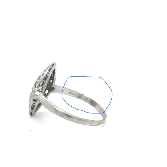 Antique platinum diamond dinner ring beautiful condit… - Gem