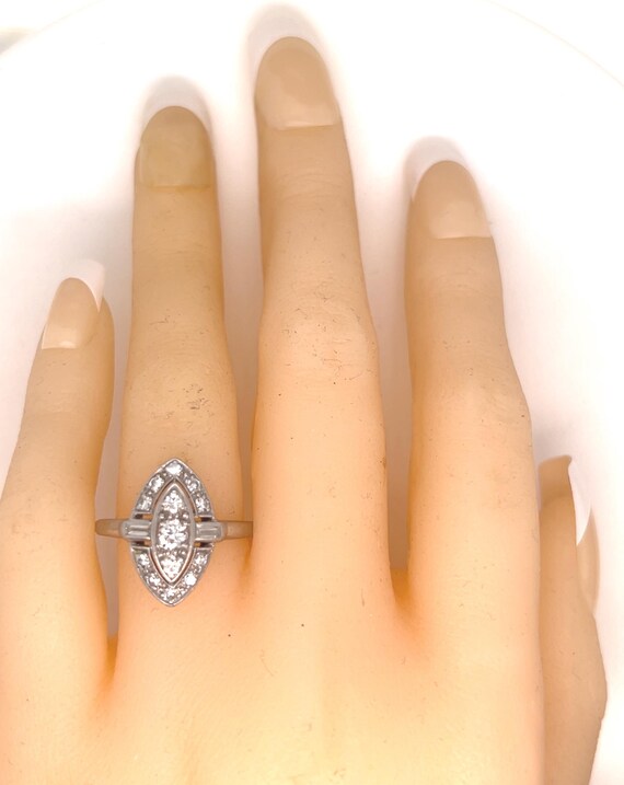 Antique platinum diamond dinner ring beautiful condit… - Gem