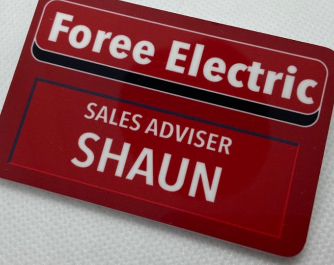 SHAUN of the DEAD Style Pin Badge Custom PVC Name Tag Customize With ...