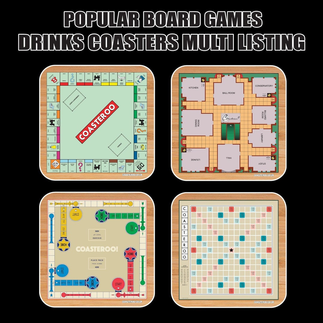 BOARD GAME Coasters Hot Drinks / Bar Mat Choose Yours / - Etsy