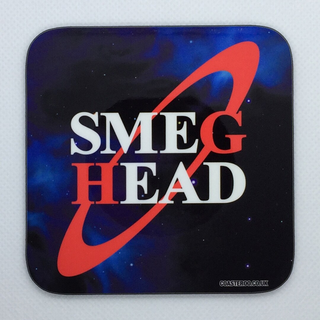 RED DWARF Drinks Coaster smeg Head Logo Parody Hardboard / Gloss Finish ...