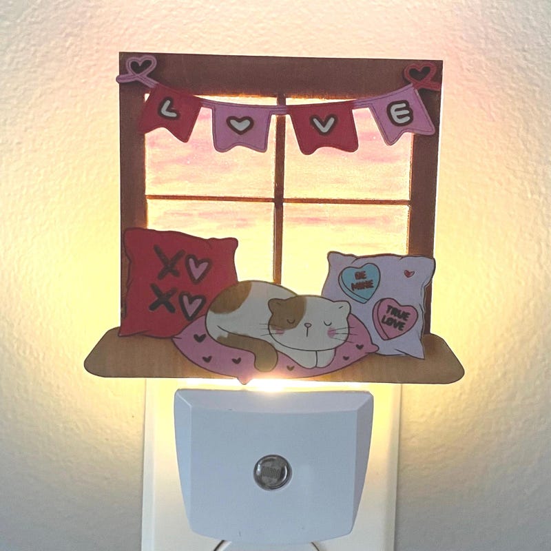 Cat Night Light - Etsy