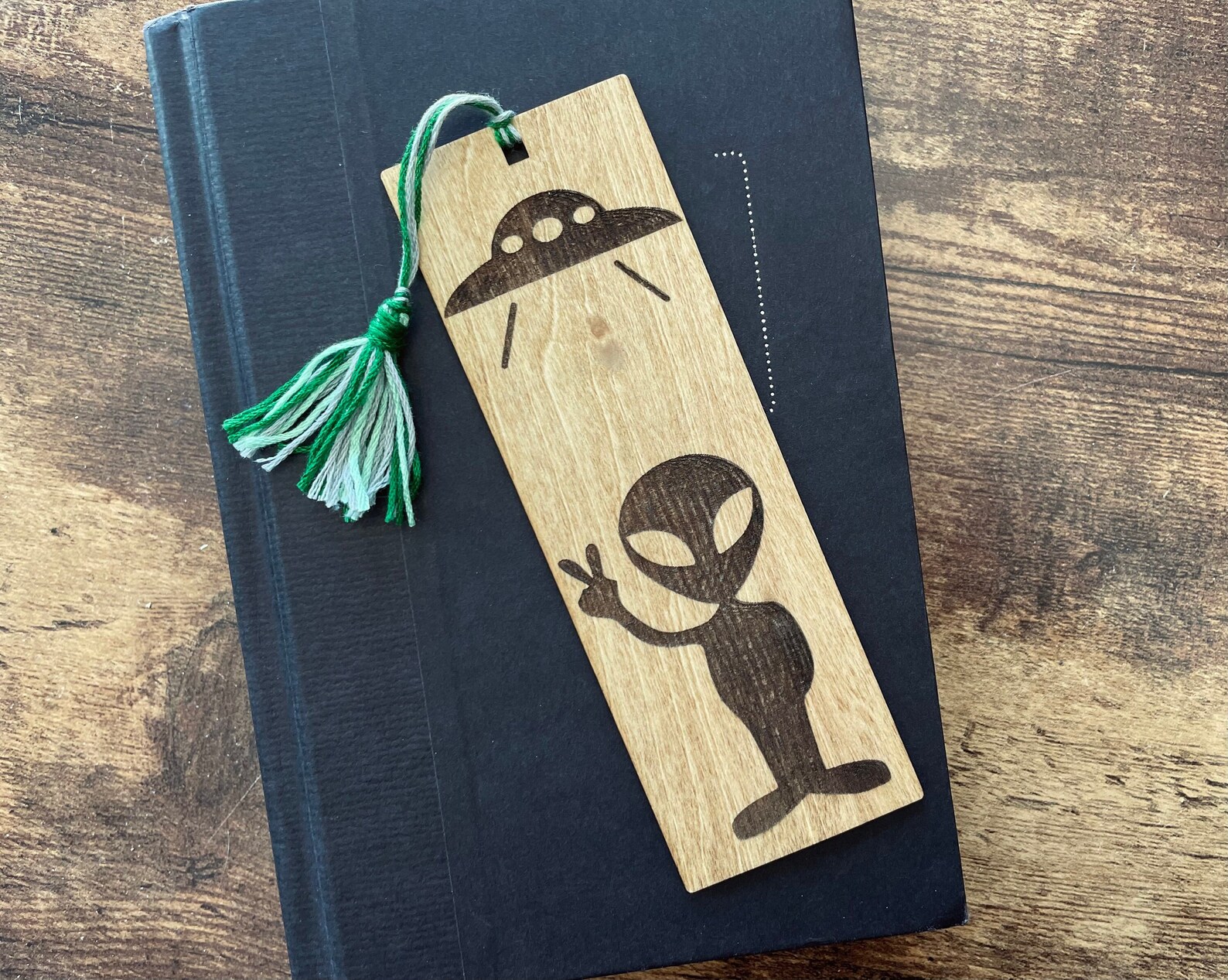 Alien Bookmark With Tassel Alien Gift for Woman Ufo Gifts for Him With ...