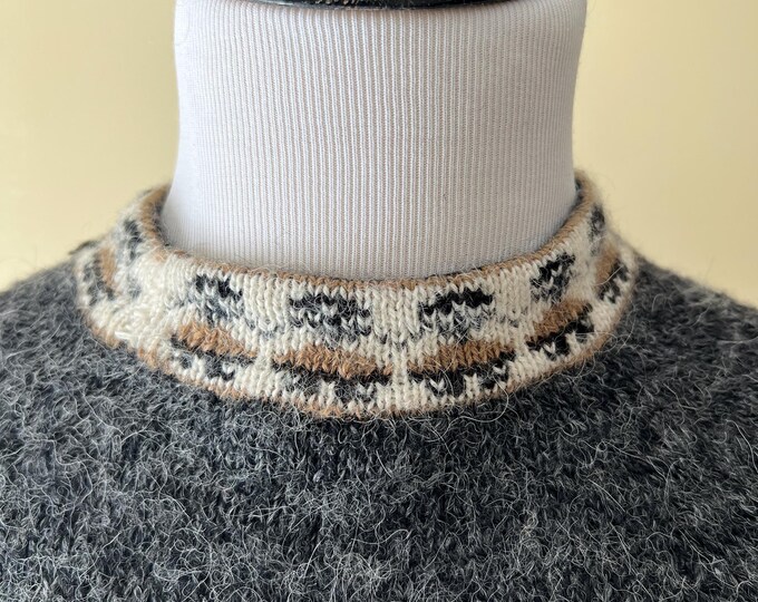 Vintage Wool Alpaca Sweater, Charcoal Gray - Etsy