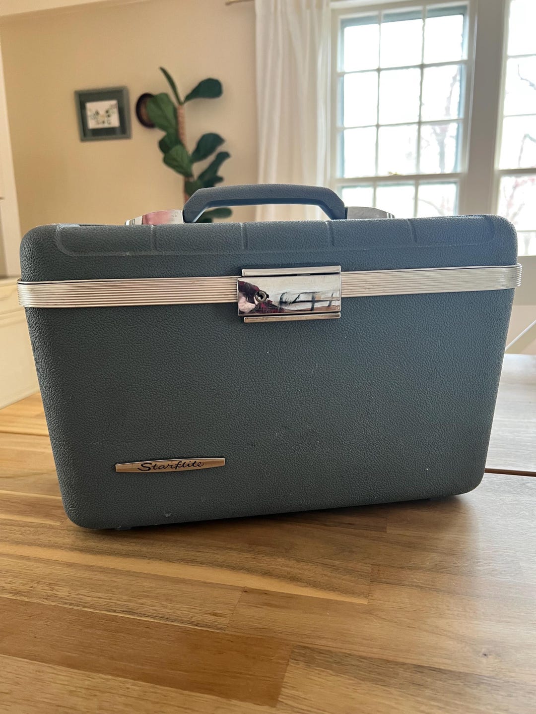 Vintage Blue Starflite Train Case or Makeup Case - Etsy