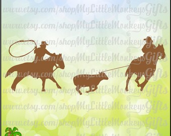 Team Roping Clipart - Etsy
