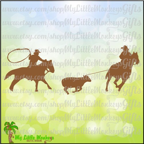 Team Roping Rodeo Ranch SVG File commercial & Personal Use - Etsy